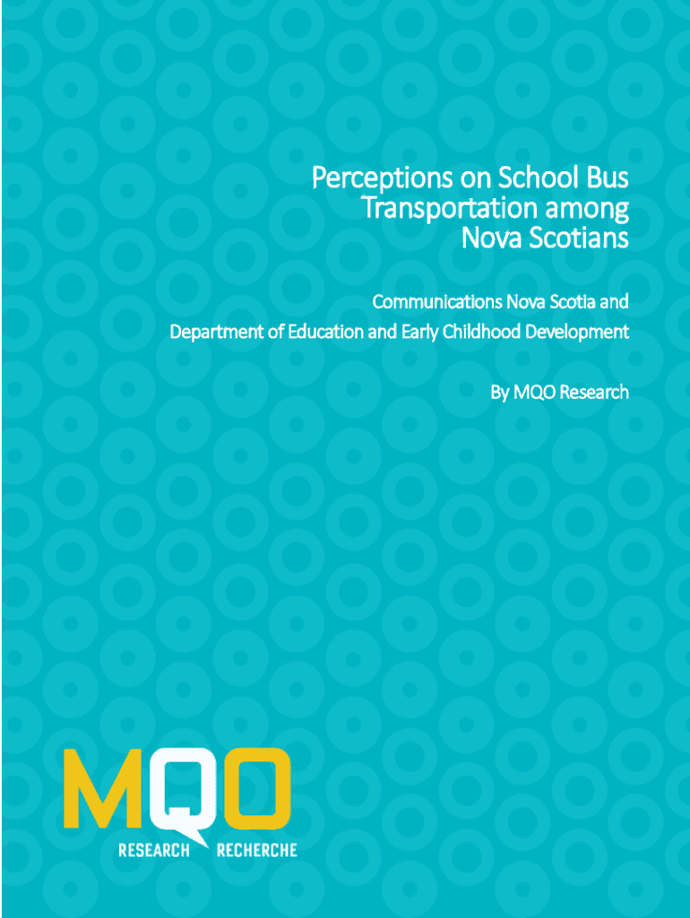 Fillable Online Perceptions on School Bus Transportation among Nova ...