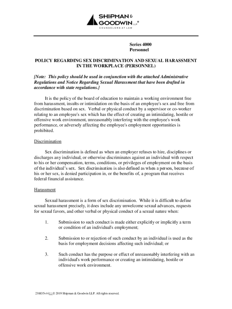 Fillable Online Title IX-Sex Discrimination and Sexual Harassment Fax ...
