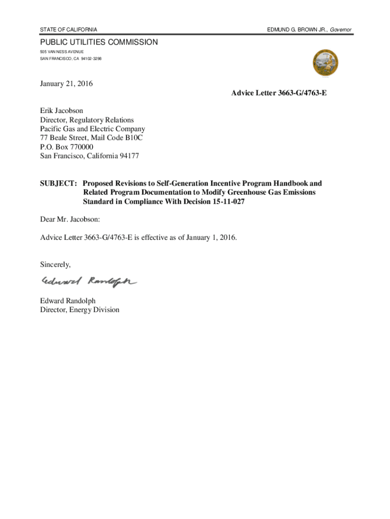 Fillable Online closeout letter - PGE Fax Email Print - pdfFiller