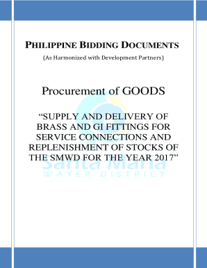 Fillable Online Philippine Bidding Documents Procurement of Goods Fax ...
