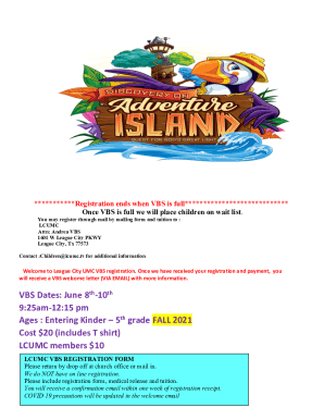 Fillable Online 8 Tips to Create a Great VBS Registration Form - Clover ...