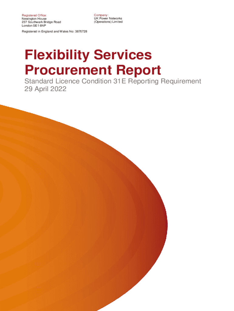 Fillable Online Flexibility Services Procurement Report - UKPN Smart ...