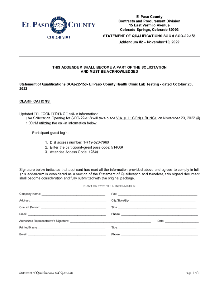 Fillable Online REQUEST FOR QUALIFICATIONS - YWCA El Paso Fax Email Print - pdfFiller