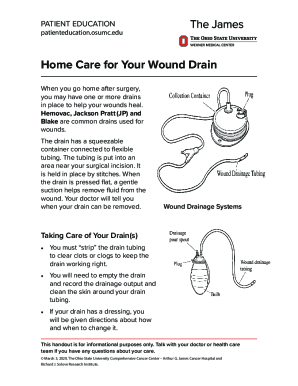 Fillable Online How to Care for a Drain After Surgery - Verywell Health ...