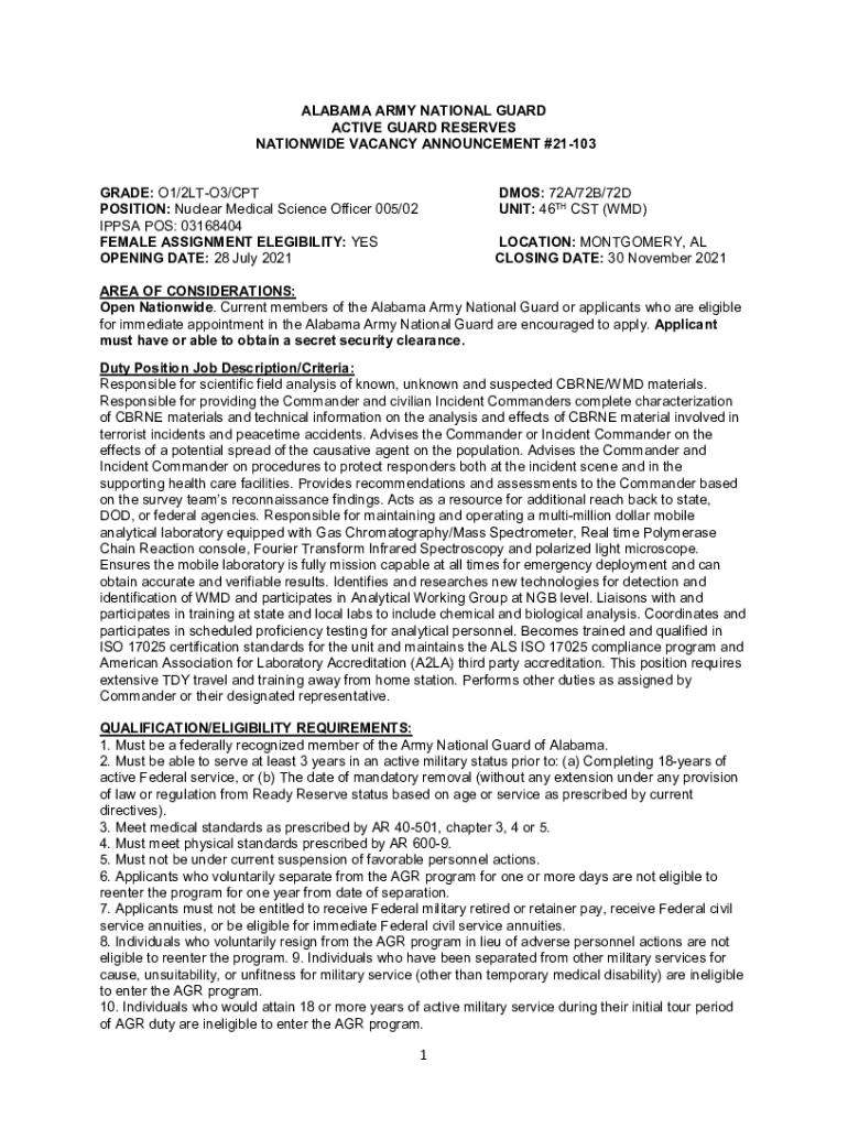 Fillable Online National Guard HRO Vacancy Announcements By State ...
