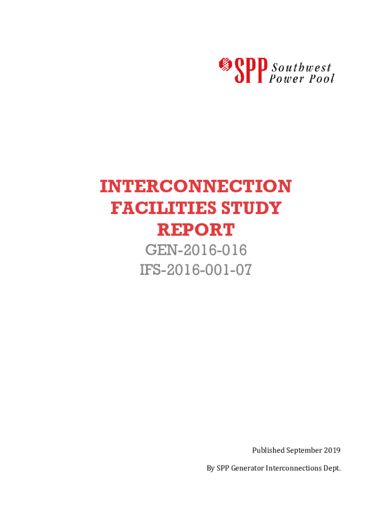 Fillable Online INTERCONNECTION FACILITIES STUDY REPORT Fax Email Print - pdfFiller