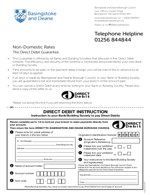 Fillable Online NDR direct debit form Fax Email Print - pdfFiller