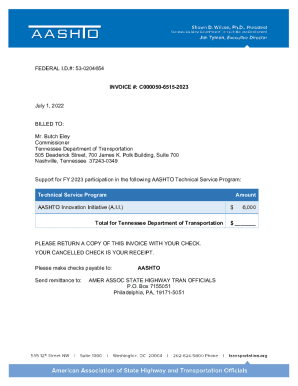 Fillable Online downloads transportation Draft TSP Invoice Mail Merge ...