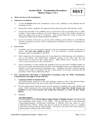 Fillable Online History Papers 1 & 2 Fax Email Print - pdfFiller