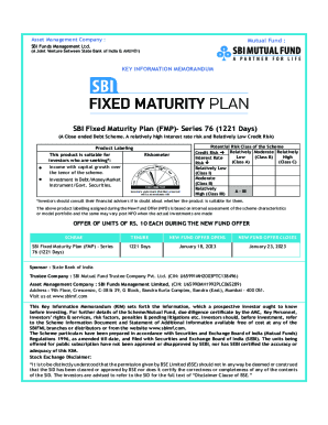 Fillable Online Corporate Profile Of SBI Funds Management Pvt. Ltd Fax ...
