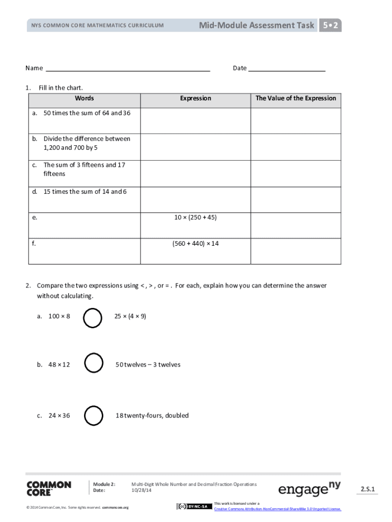 Fillable Online 81 Mid-Module Assessment Task - Louisiana Believes Fax ...