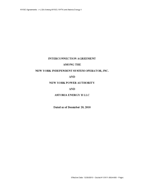 Fillable Online Interconnection Agreement Fax Email Print - pdfFiller