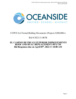 Fillable Online ADDENDUM NO. 1 DSA Application No. - Oceanside USD Fax ...