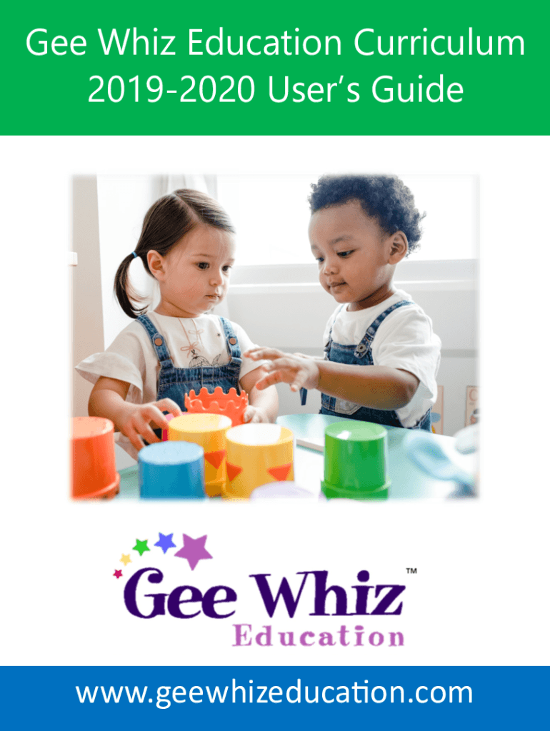 Fillable Online The Gee Whiz Curriculum for Family Child Care - ECLKC ...