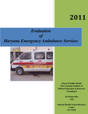 Fillable Online The Evaluation of 112 Emergency Ambulance Services Uses ...