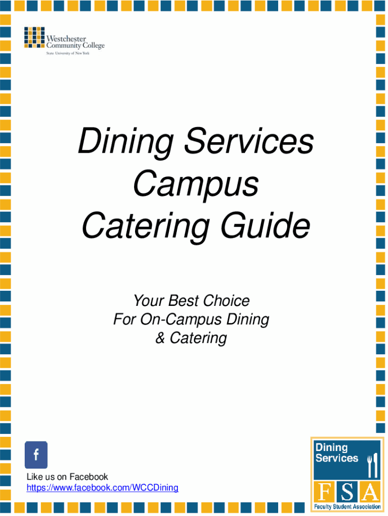 Fillable Online Dine On Campus at Wichita State University Fax Email Print - pdfFiller