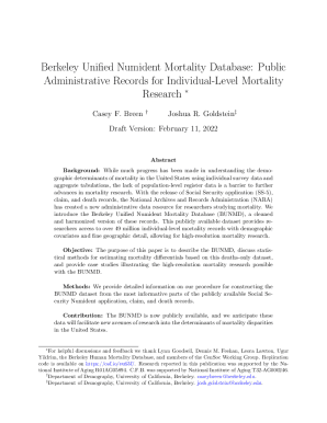 Fillable Online Berkeley Unified Numident Mortality Database - X-MOL ...
