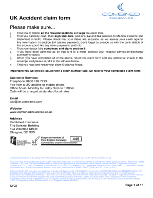 Fillable Online Personal Accident Claim Form - AIG Fax Email Print ...