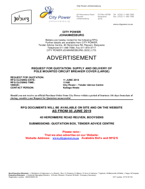 Fillable Online REQUEST FOR QUOTATION: SUPPLY AND DELIVERY OF Fax Email ...