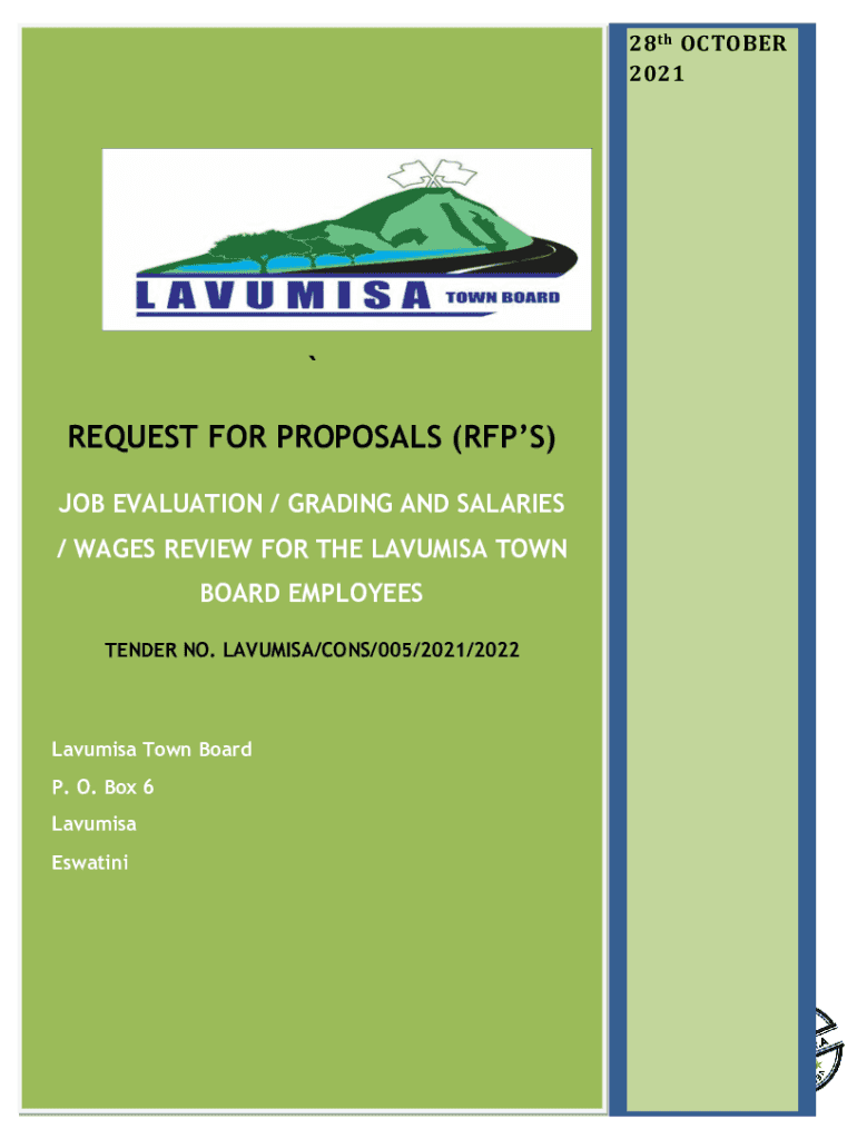 Fillable Online REQUEST FOR PROPOSALS (RFP'S) - ESPPRA Fax Email Print ...