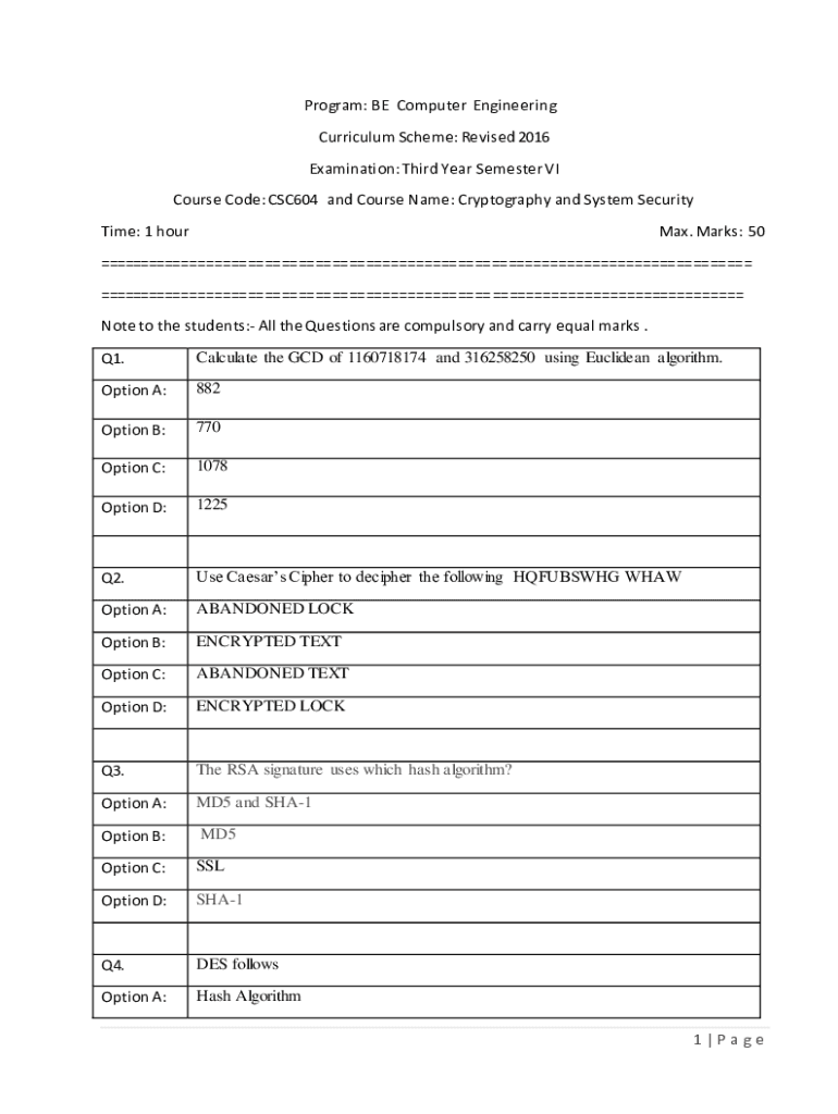 Fillable Online Program: BE Computer Engineering Fax Email Print - pdfFiller