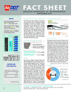 Fillable Online Fact SheetArkansas Department of Transportation Fax ...