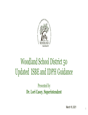 Fillable Online Woodland School District 50 Updated ISBE and IDPH Guidance Fax Email Print ...