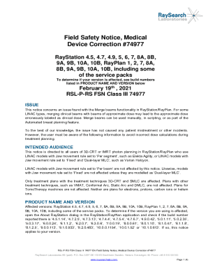 Fillable Online Field Safety Notice, Medical Device Correction #74977 ...