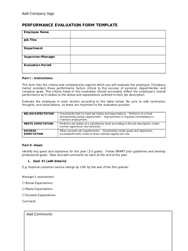 Employee Perance Evaluation Template - Jot Doc Template | pdfFiller