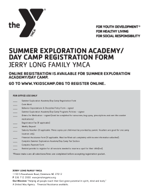 Fillable Online JERRY LONG FAMILY YMCA Fax Email Print - pdfFiller