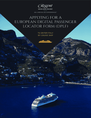 Fillable Online EU Digital Passenger Locator Form for Italy - Online ...