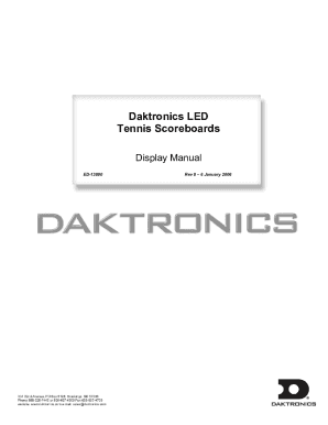 Fillable Online Outdoor LED Tennis Scoreboards Display Manual ...