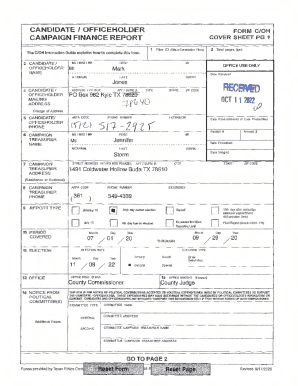 Fillable Online 1 Candidate Packet - City of University Park, Texas Fax ...