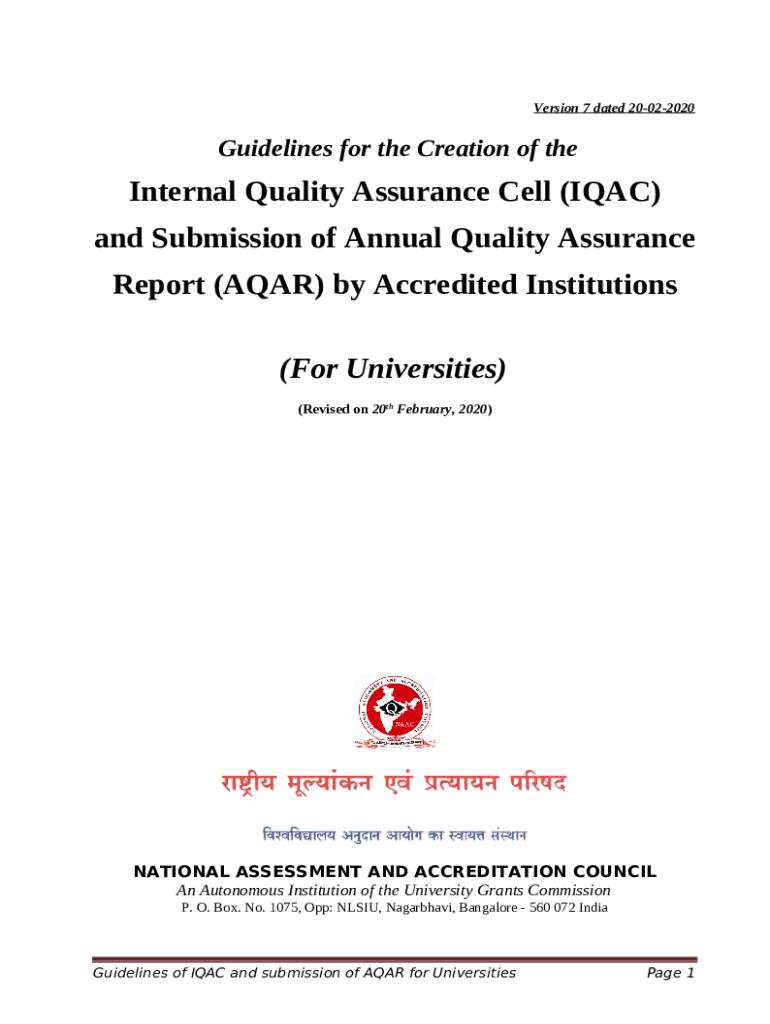 Composition of the IQAC - NAAC - naac gov Doc Template | pdfFiller