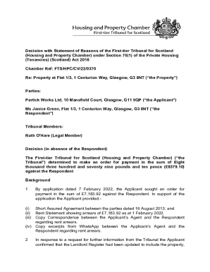 Fillable Online (Housing and Property Chamber) under Section 70(1) of ...