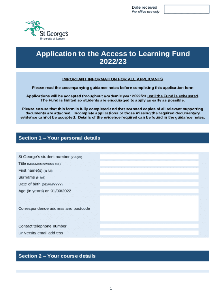ALF application Doc Template | pdfFiller