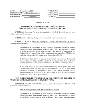 Fillable Online 3-33 Introduction of Ordinance - First Reading. Fax Email Print - pdfFiller