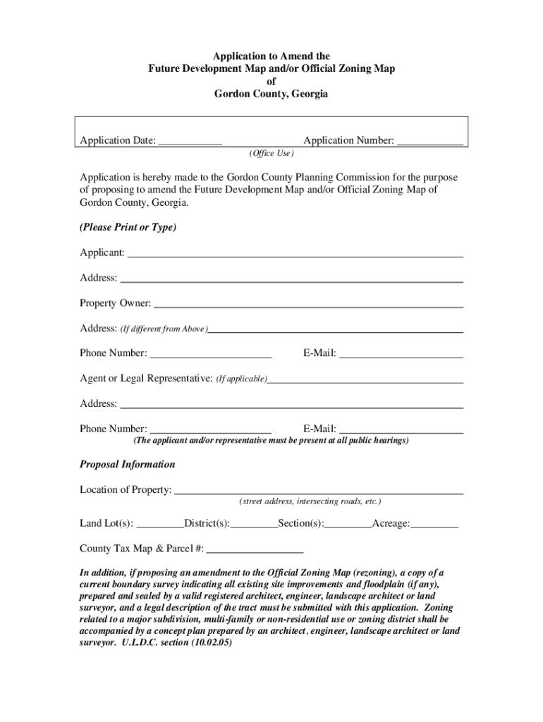 Fillable Online APPLICATION FOR ZONING AMENDMENT/VARIANCE Fax Email Print - pdfFiller