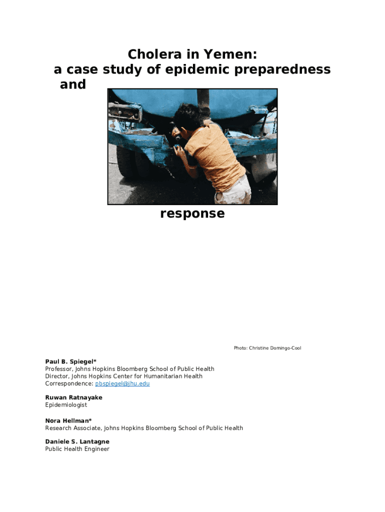 Cholera in Yemen: A Case Study of Epidemic Preparedness ... Doc ...