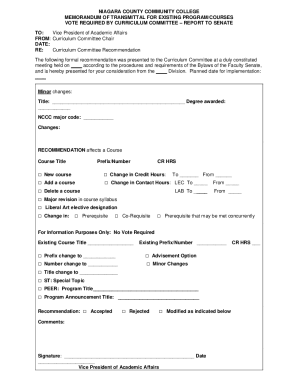 Fillable Online CURRICULUM-FORM-Transmittal-Minor-Changes.pdf Fax Email Print - pdfFiller