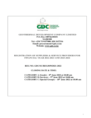 Fillable Online geothermal development company ltd Fax Email Print ...