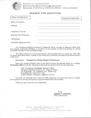 Fillable Online Philippine Statistics Authority Region XI: Home Fax Email Print - pdfFiller