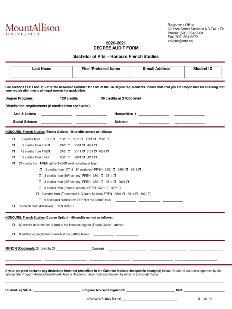 Fillable Online Get the free DEGREE AUDIT FORM 2014-2015 Bachelor ... Fax Email Print - pdfFiller