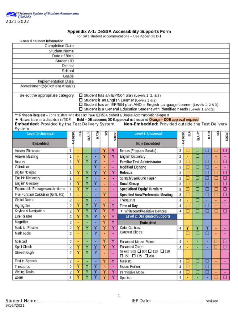 Appendix A-1 DeSSA Assessments Accessibility .docx Doc Template | pdfFiller