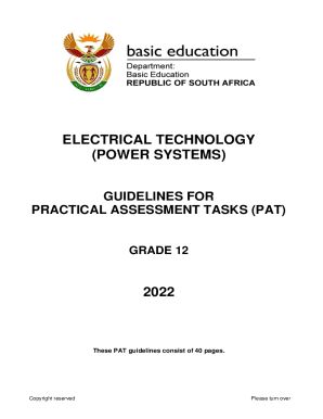 Fillable Online Electrical Technology Grade 12 Practical Assessment ...