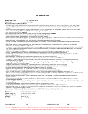 Fillable Online IT Requirements and Qualifications (With Careers in IT ...