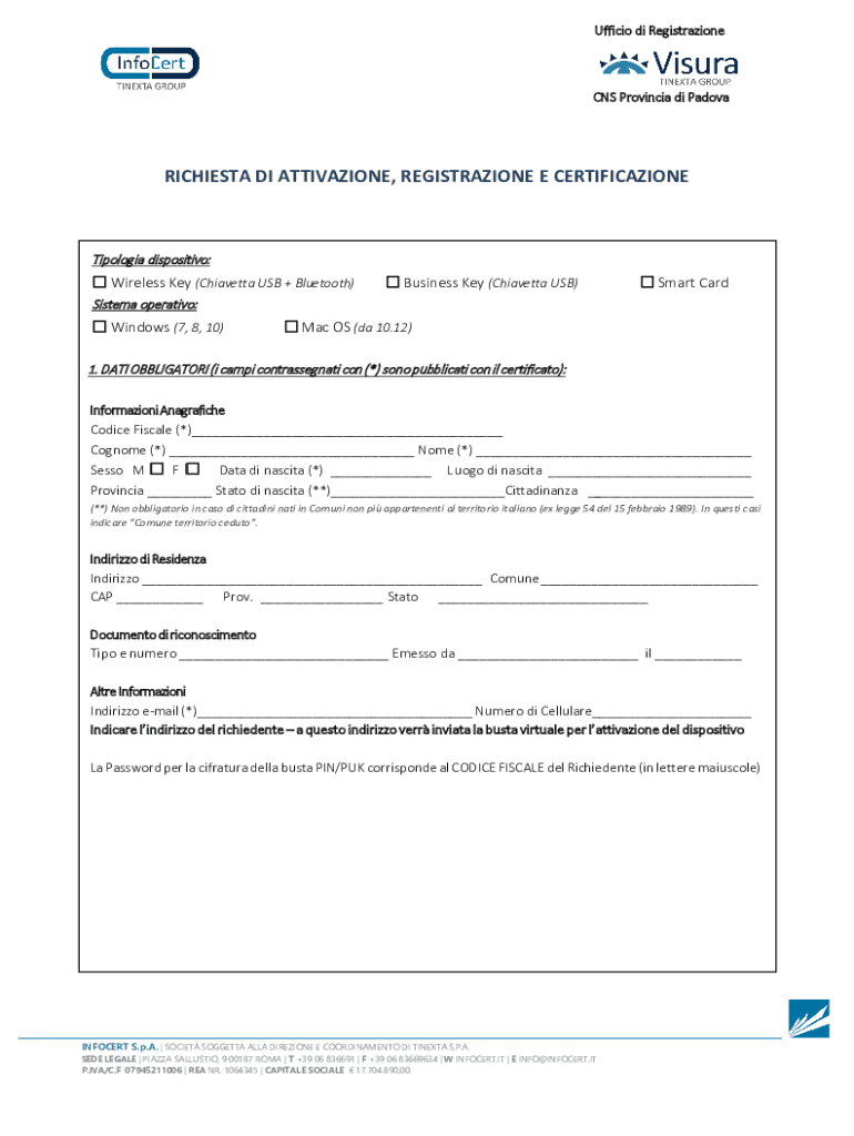 Fillable Online Firma digitale: cos', come funziona e i provider a cui ...