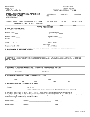 US Department of - USDA Forest Service Doc Template | pdfFiller