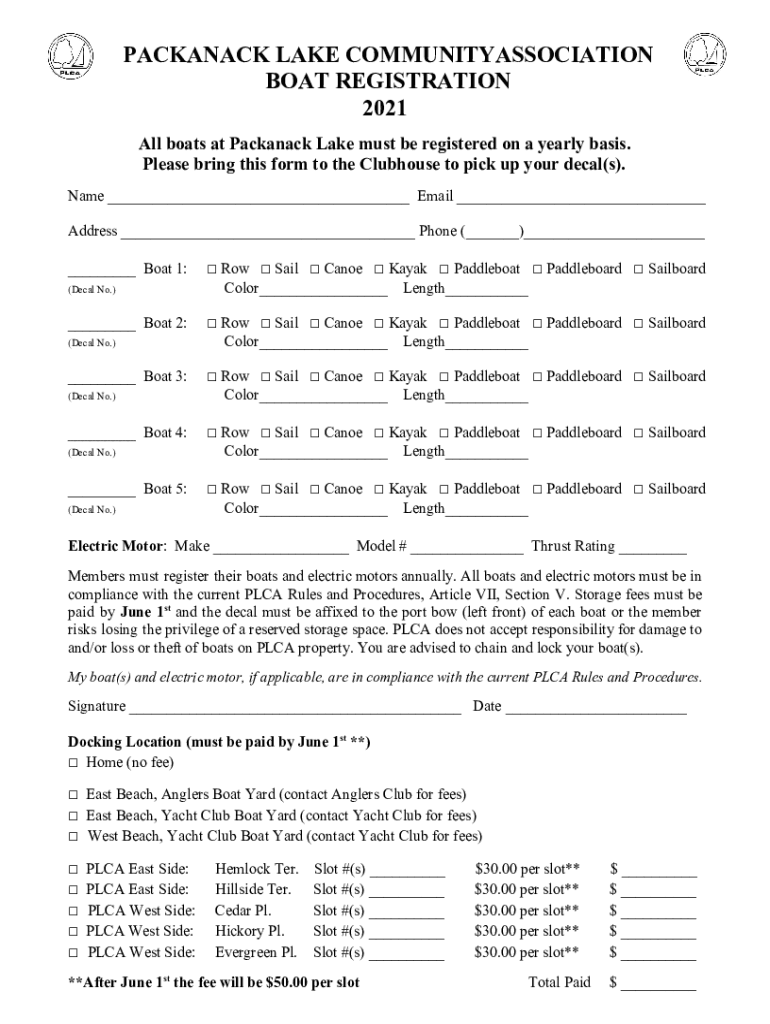 Fillable Online Forms - Packanack Lake Fax Email Print - pdfFiller