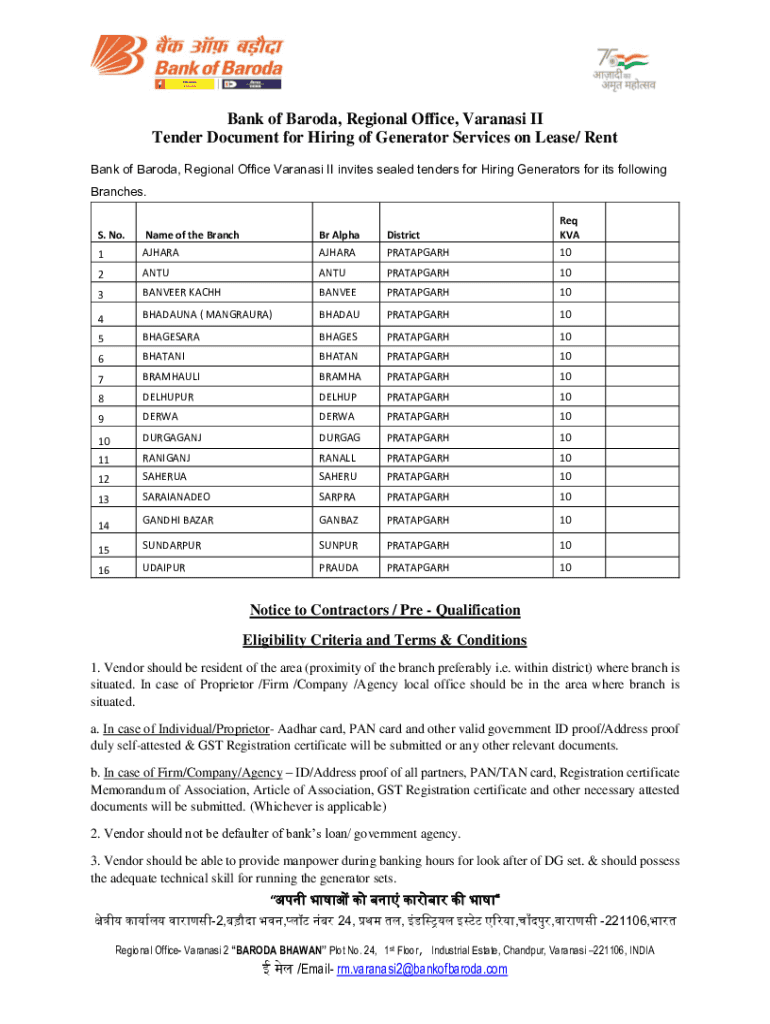 Fillable Online Technical Bid (Envelop 1)Tender for Premises and ...